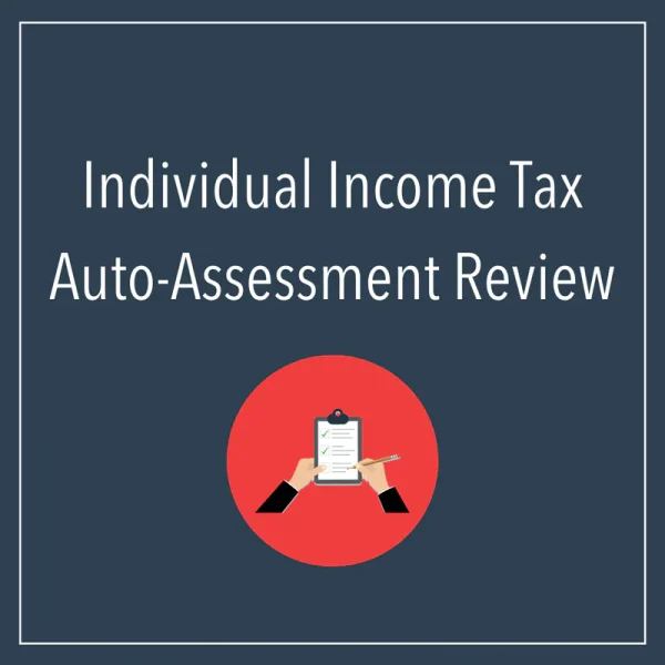 INDIVIDUAL INCOME TAX AUTO-ASSESSMENT REVIEW - Troy Financial Services